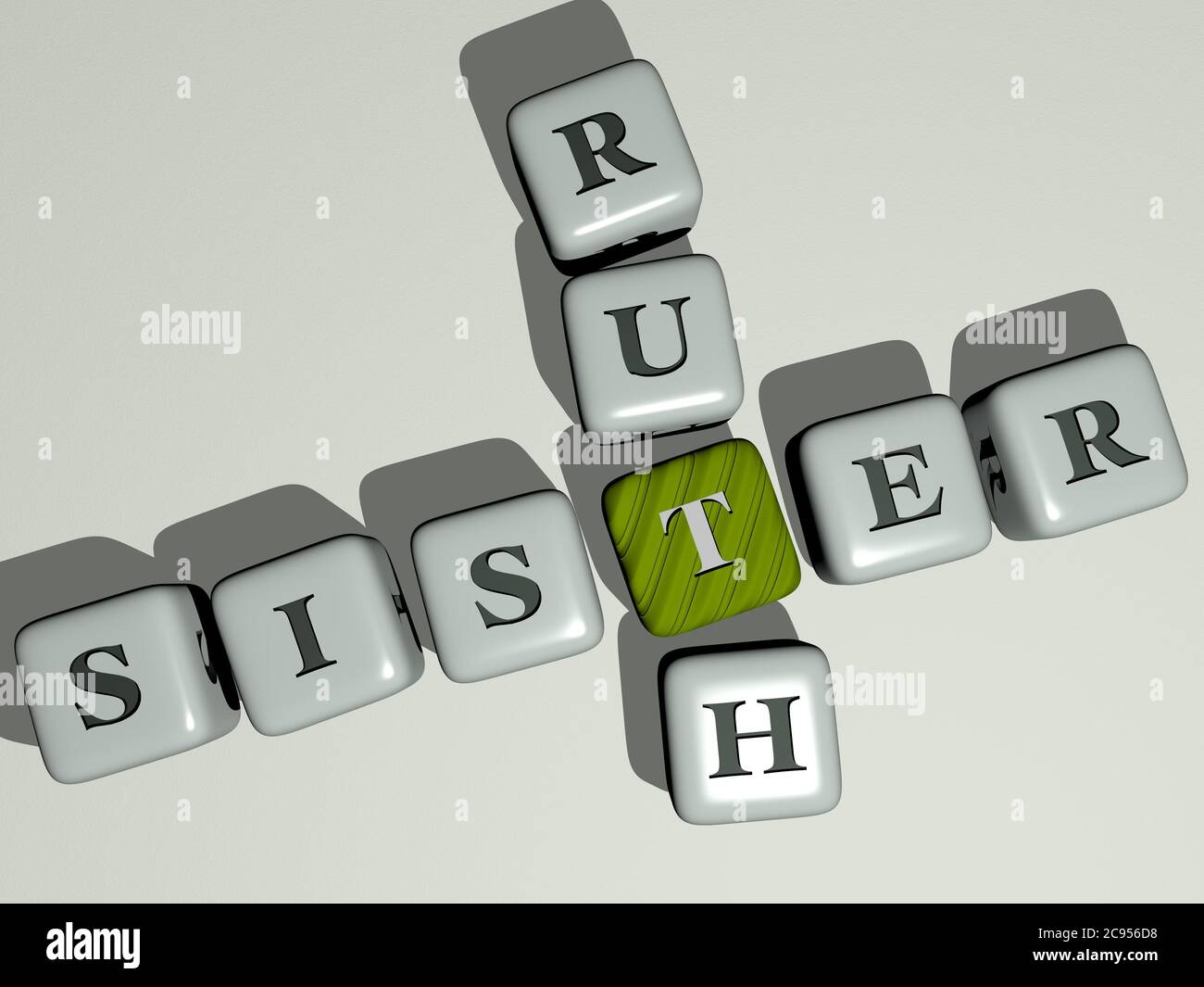SISTER RUTH combined by dice letters and color crossing for the related ...