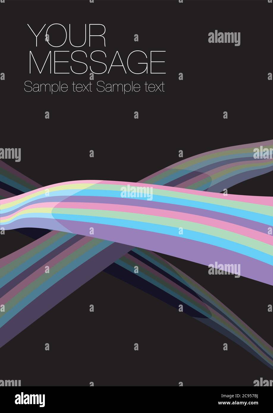 Colorful wave layout design with own area for own text. Vector ...