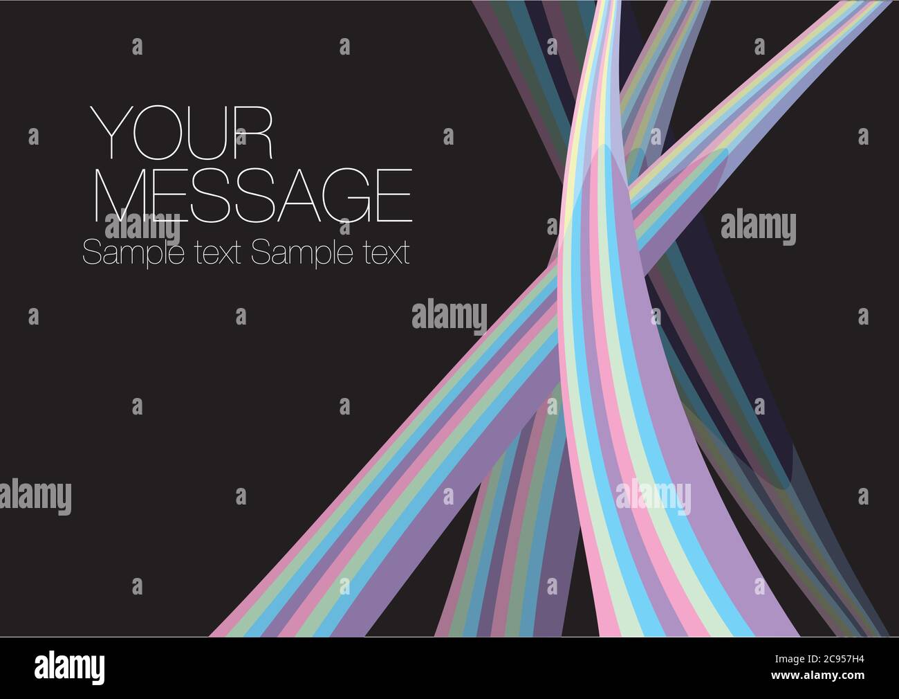 Colorful Wave Layout Design With Own Area For Own Text Vector