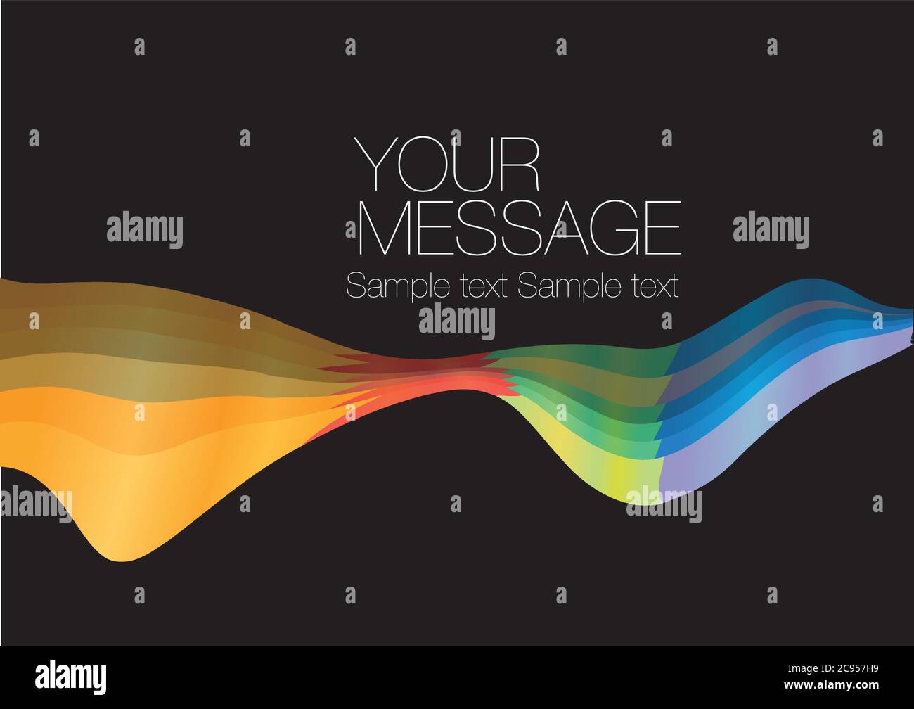 Colorful wave layout design with own area for own text. Vector ...