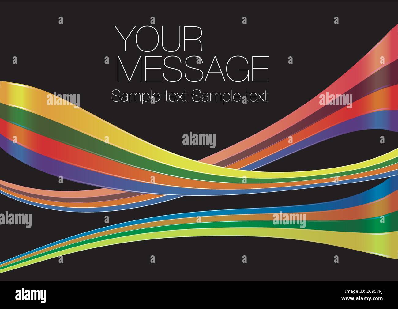 Colorful wave layout design with own area for own text. Vector ...