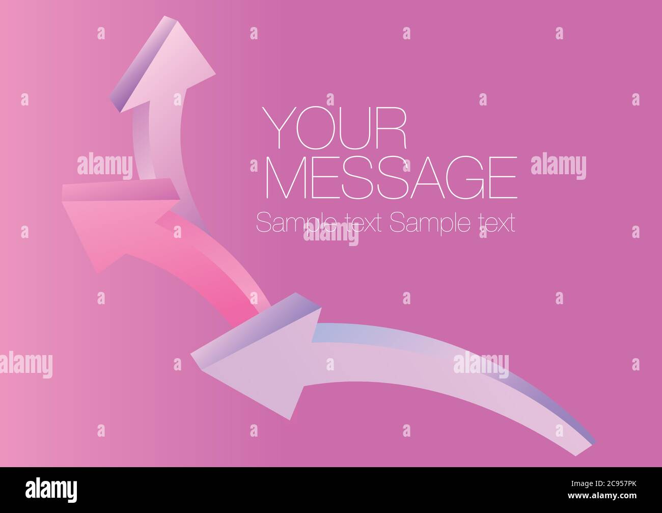 Business layout with illustrate arrows and own spaces for copy Stock ...