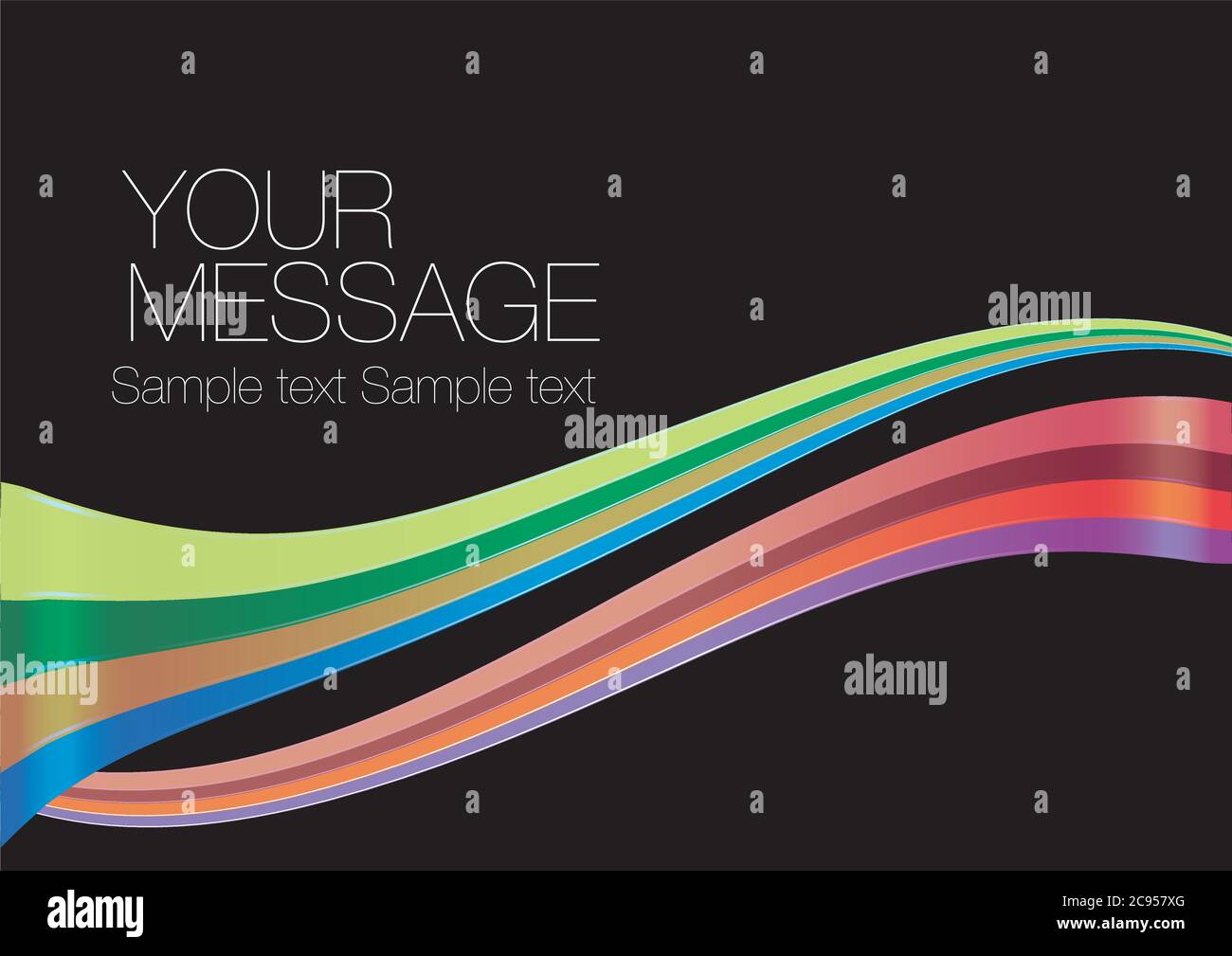 Colorful wave layout design with own area for own text. Vector ...