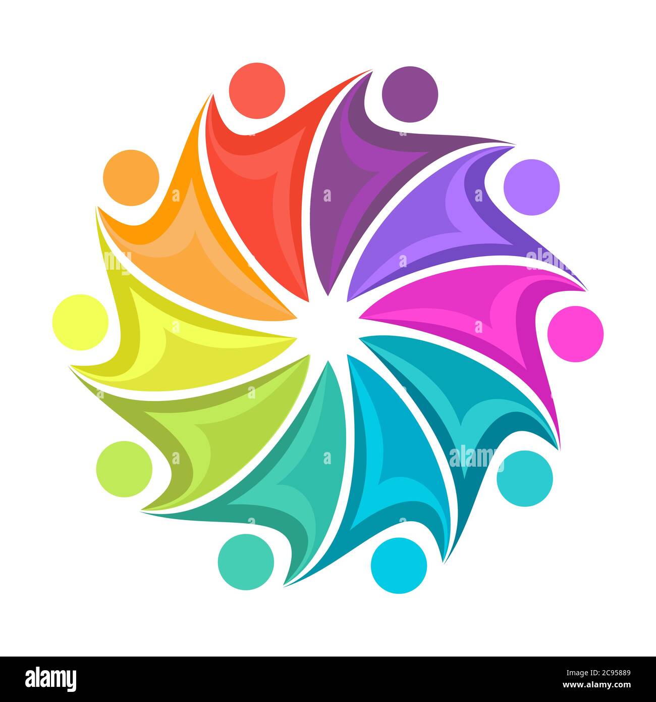 Teamwork, social community, or a group of friends. Vector illustration ...