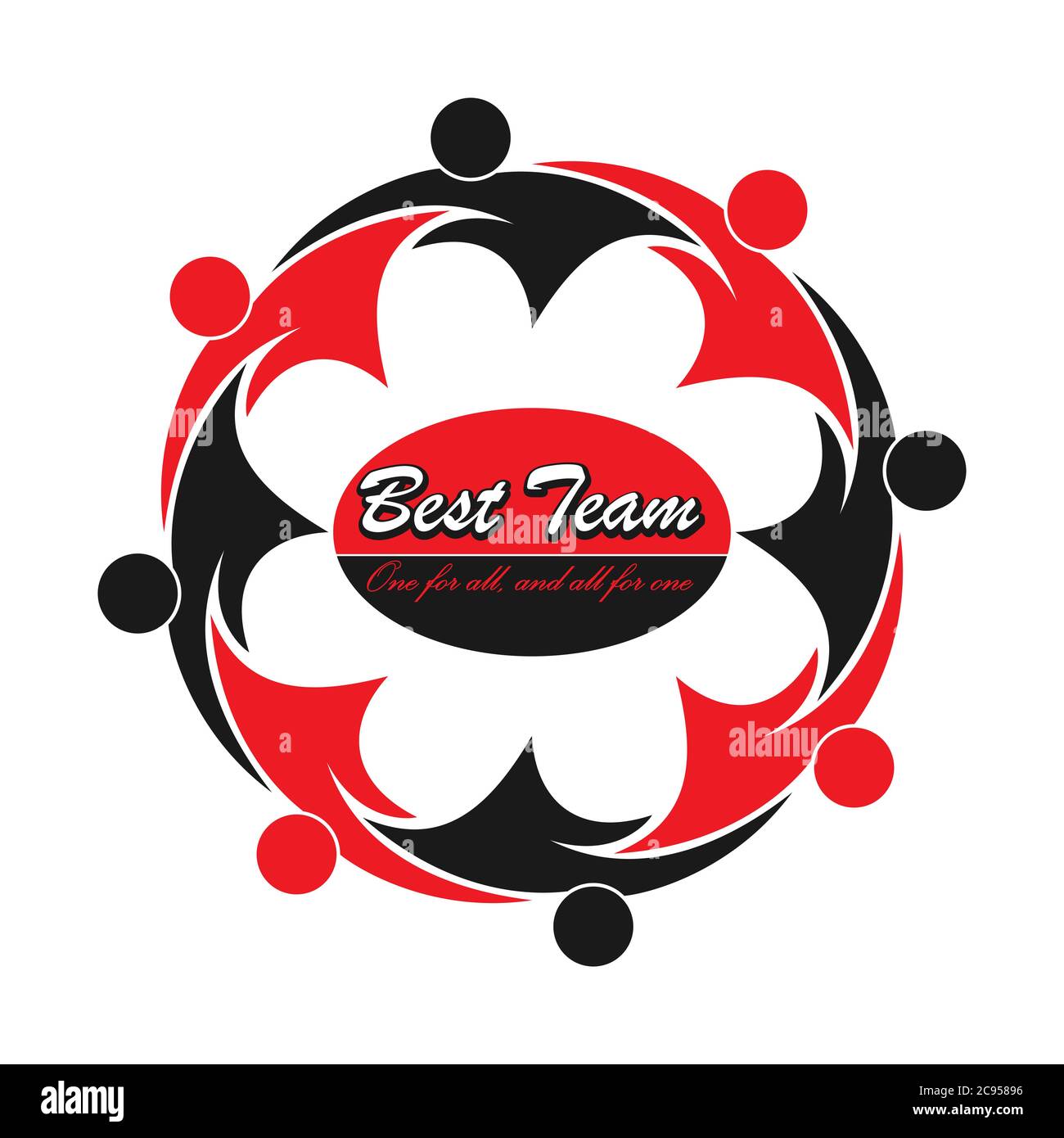 BEST TEAM, social community, or a group of friends. Vector illustration ...