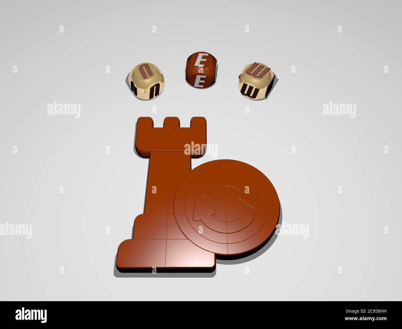3D illustration of new graphics and text around the icon made by ...