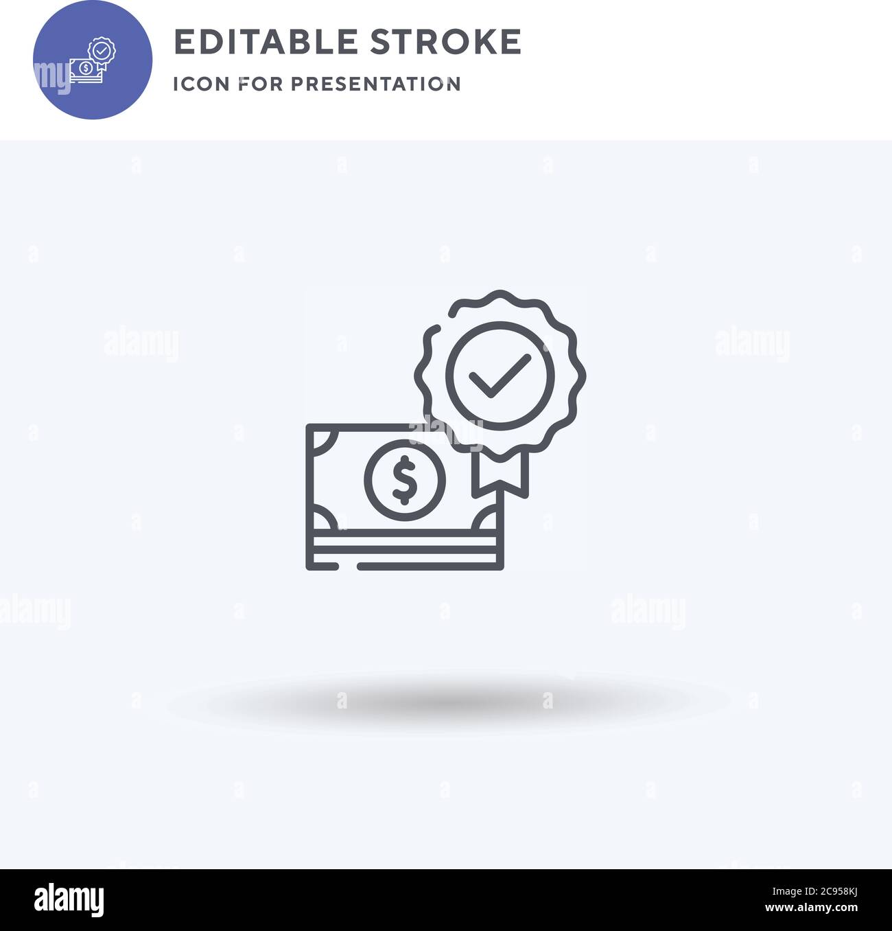 Guarantee icon vector, filled flat sign, solid pictogram isolated on ...