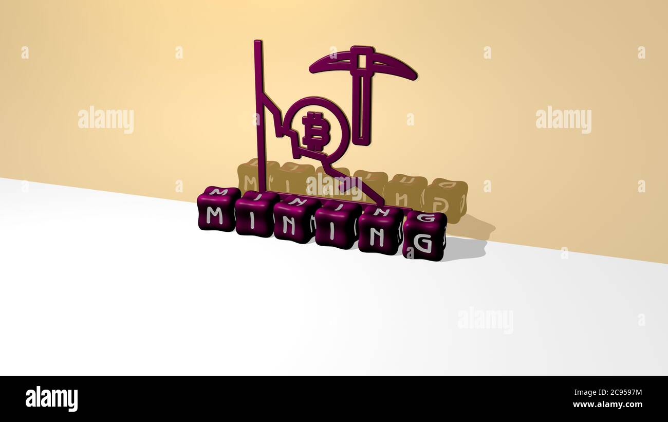 3D graphical image of mining vertically along with text built by ...