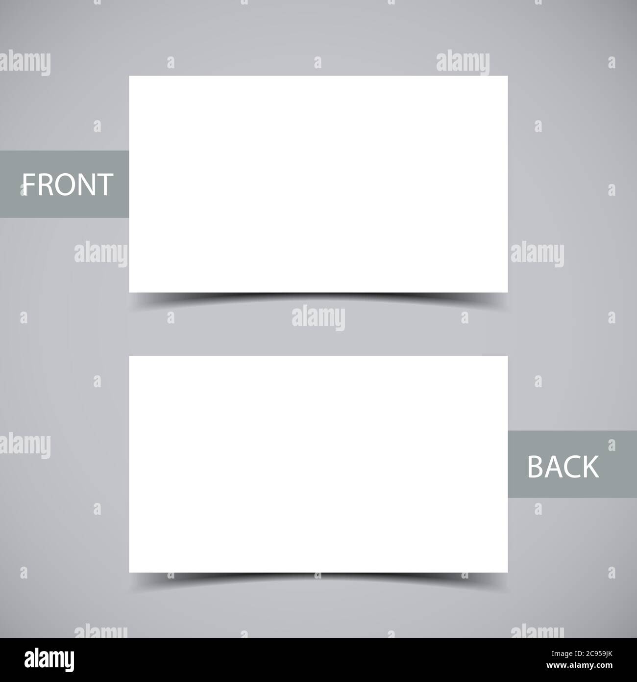 Blank business card with shadow template. Vector illustration Stock ...