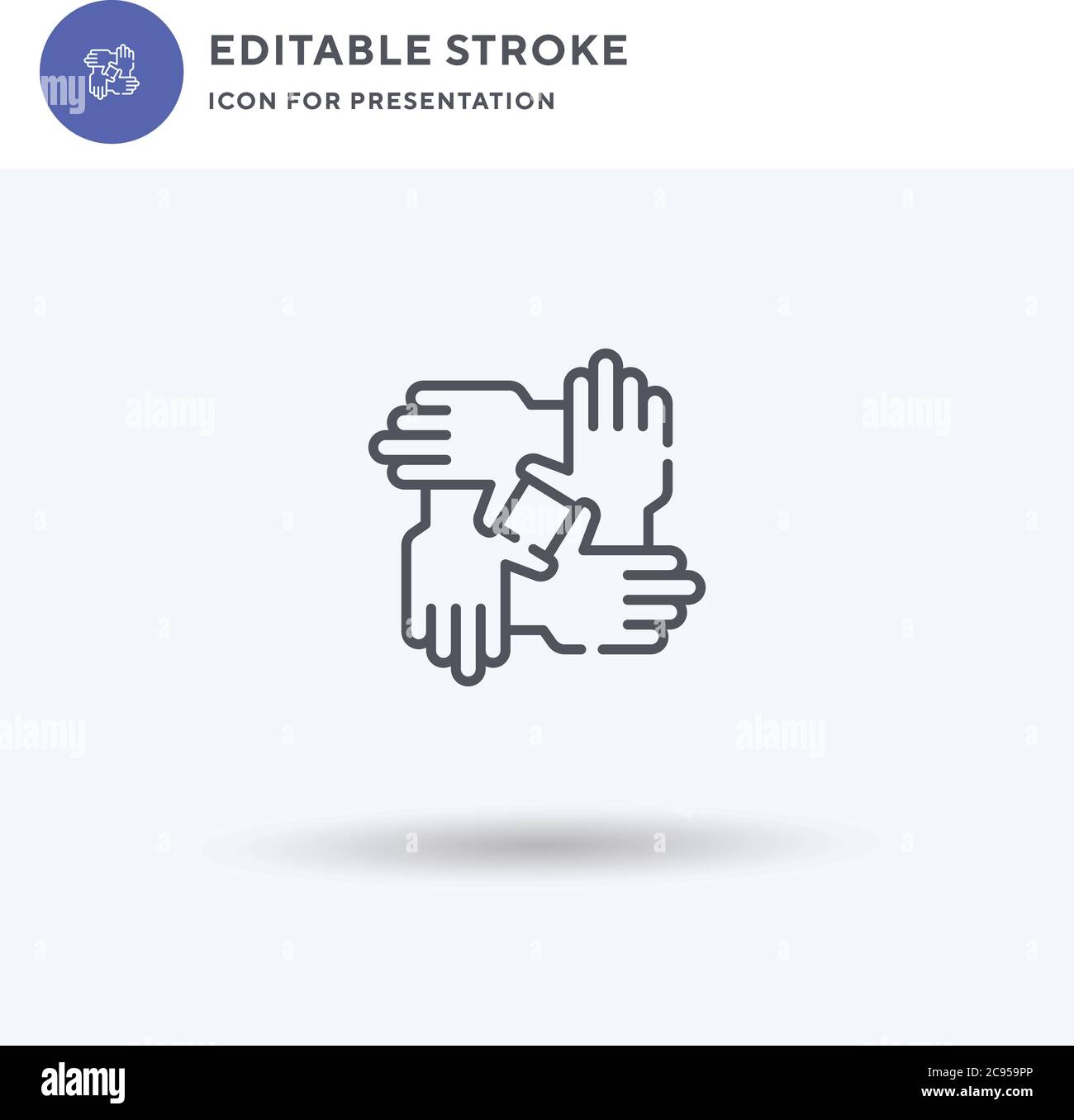 Unity icon vector, filled flat sign, solid pictogram isolated on white ...