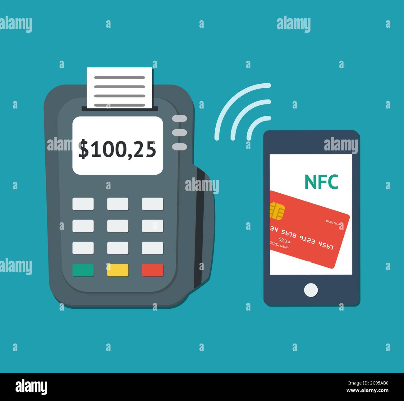 Pos terminal Stock Vector Images - Alamy