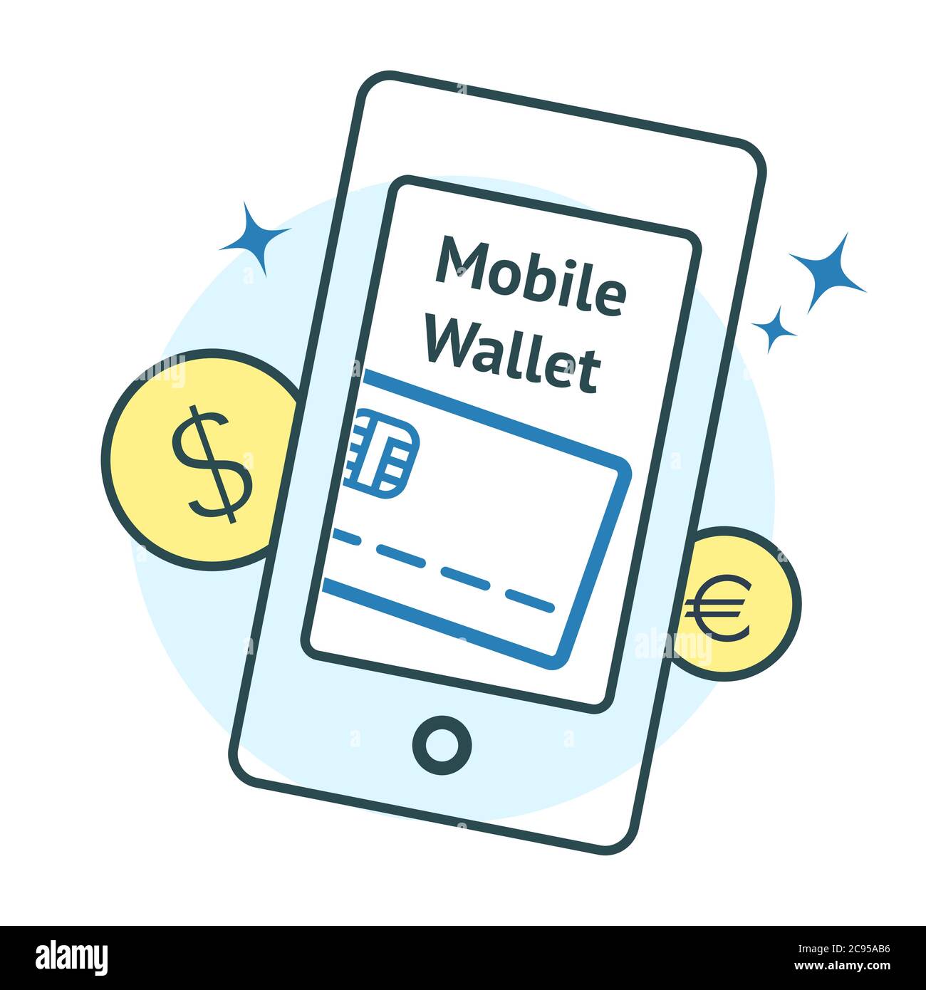 Mobile Wallet Illustration