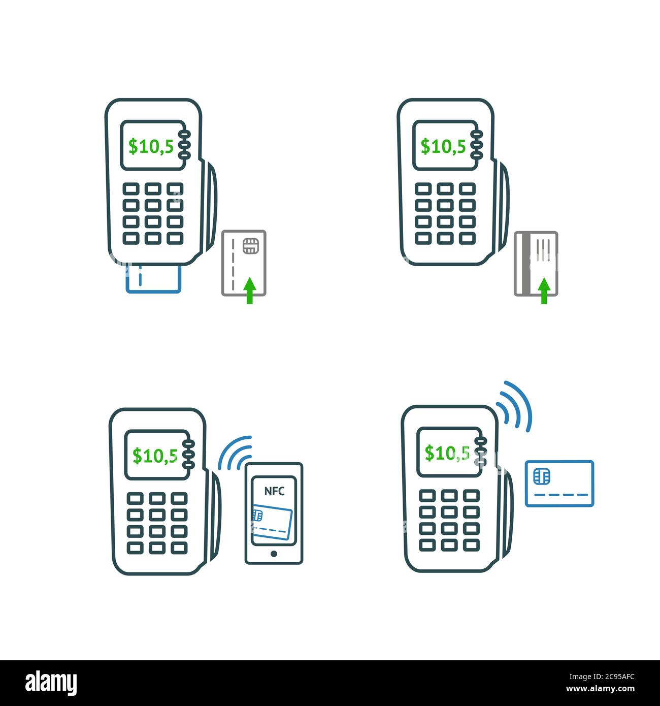 Payments method icons. Vector illustration isolated on white background ...