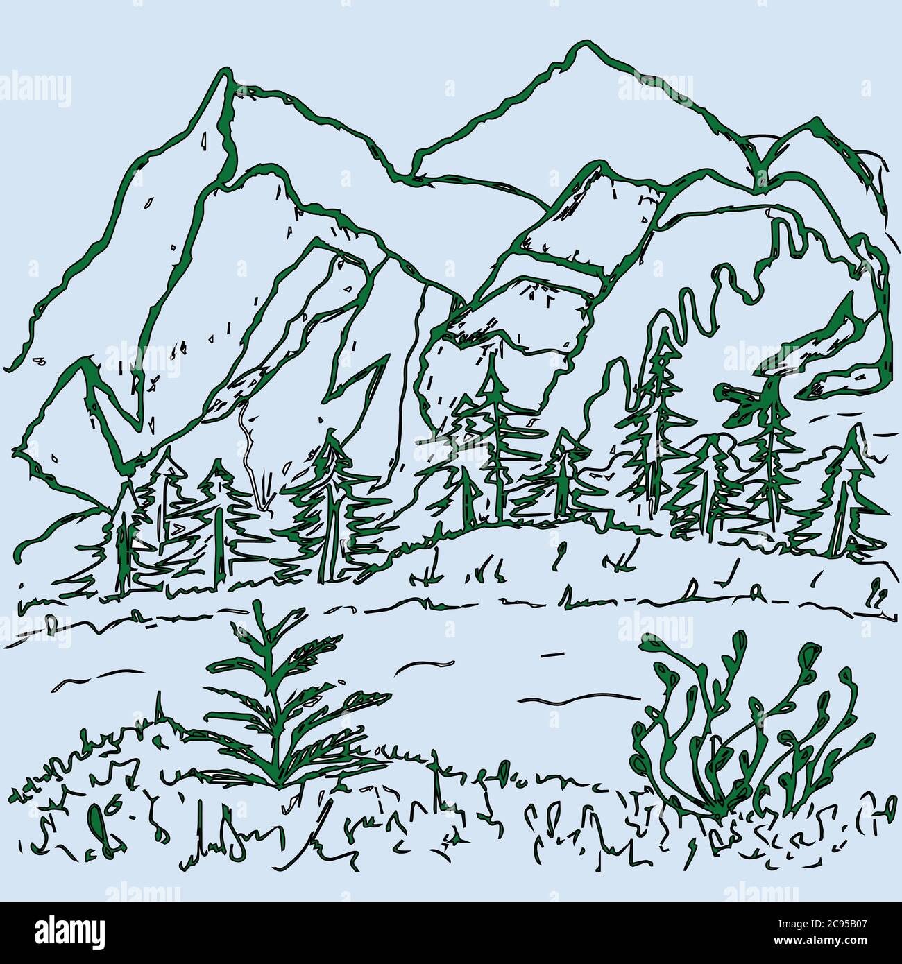 Mountain Drawing High Resolution Stock Photography and Images - Alamy
