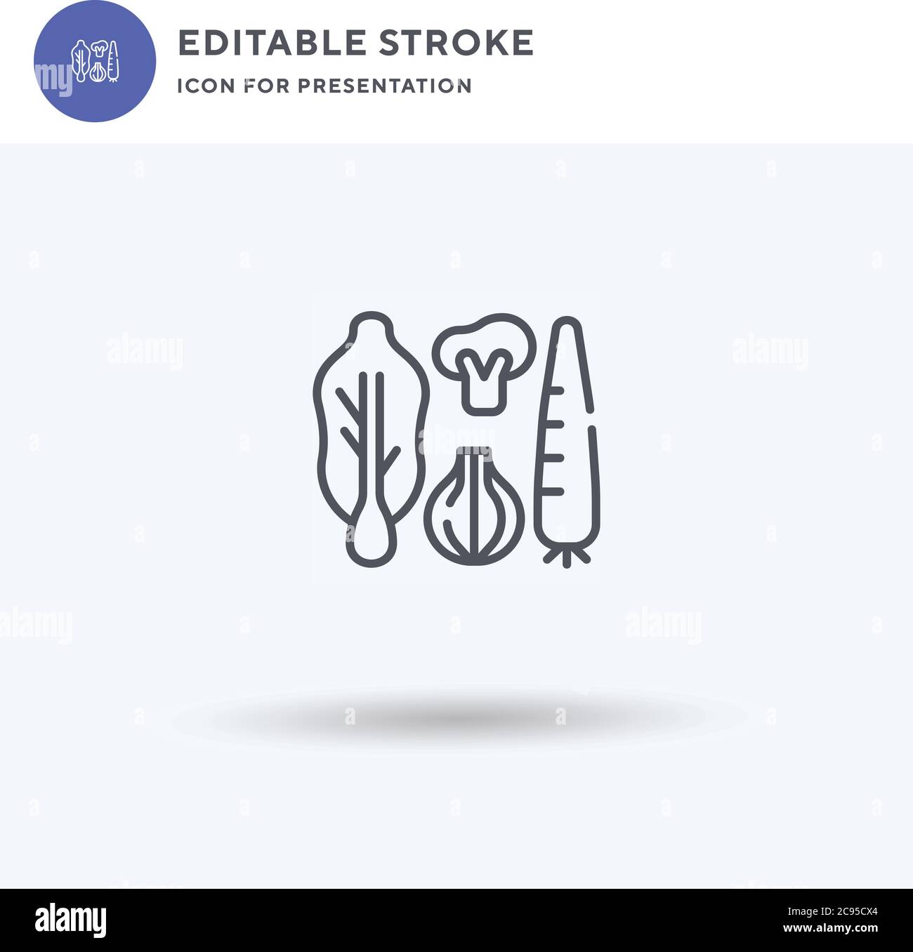 Vegetable icon vector, filled flat sign, solid pictogram isolated on ...