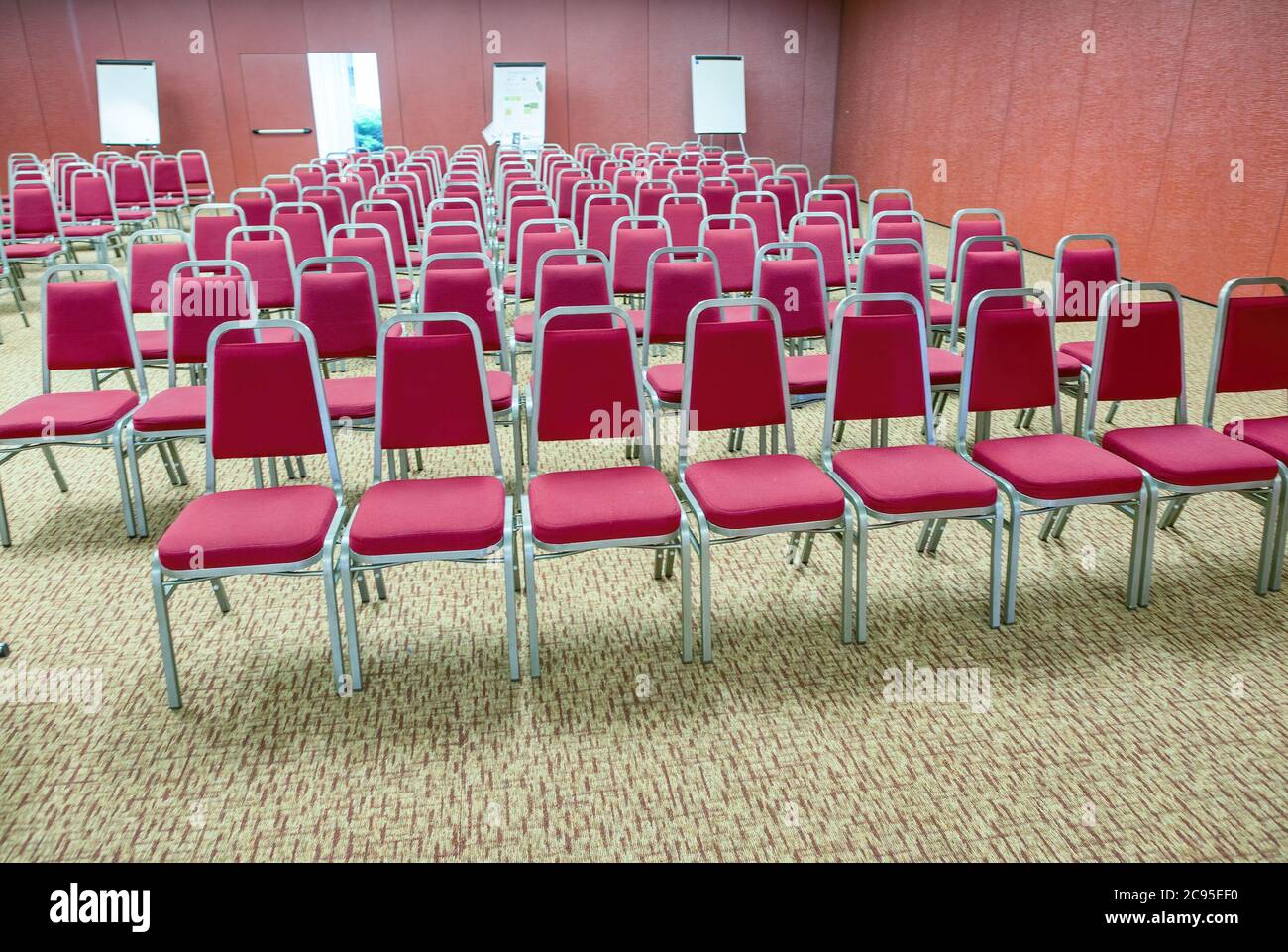 Conference room red chairs hi-res stock photography and images - Alamy