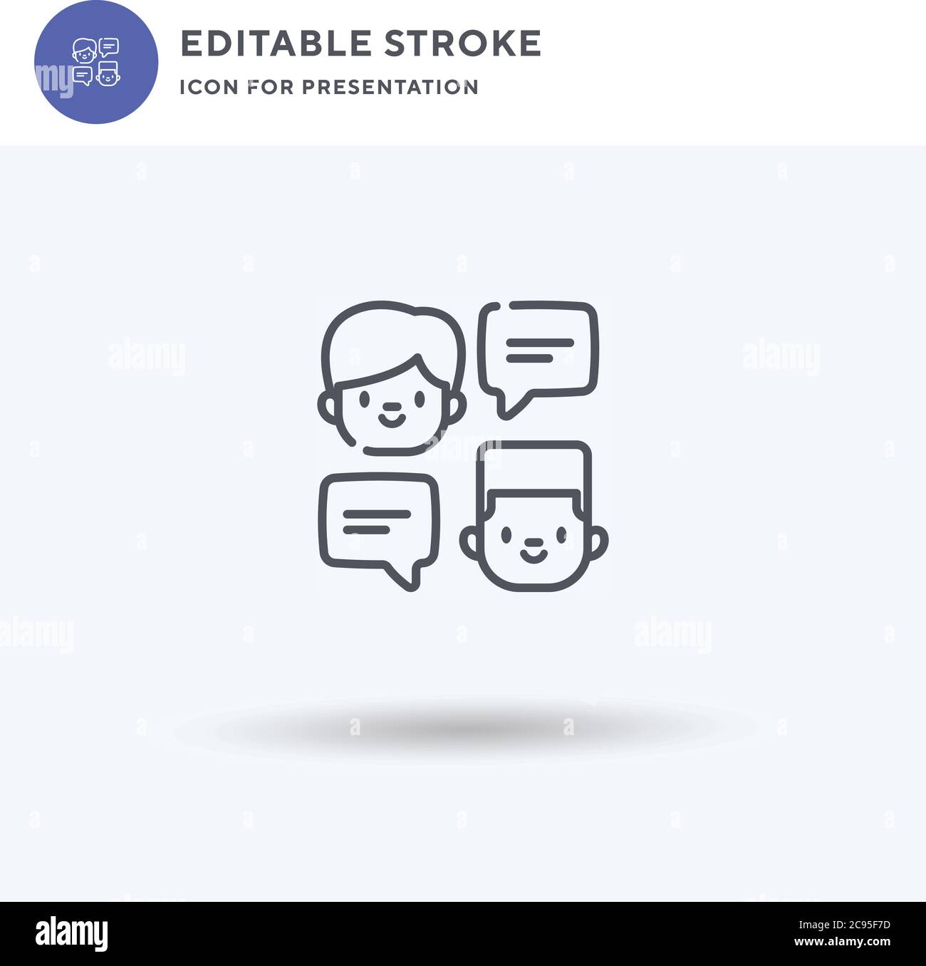 Talk icon vector, filled flat sign, solid pictogram isolated on white ...