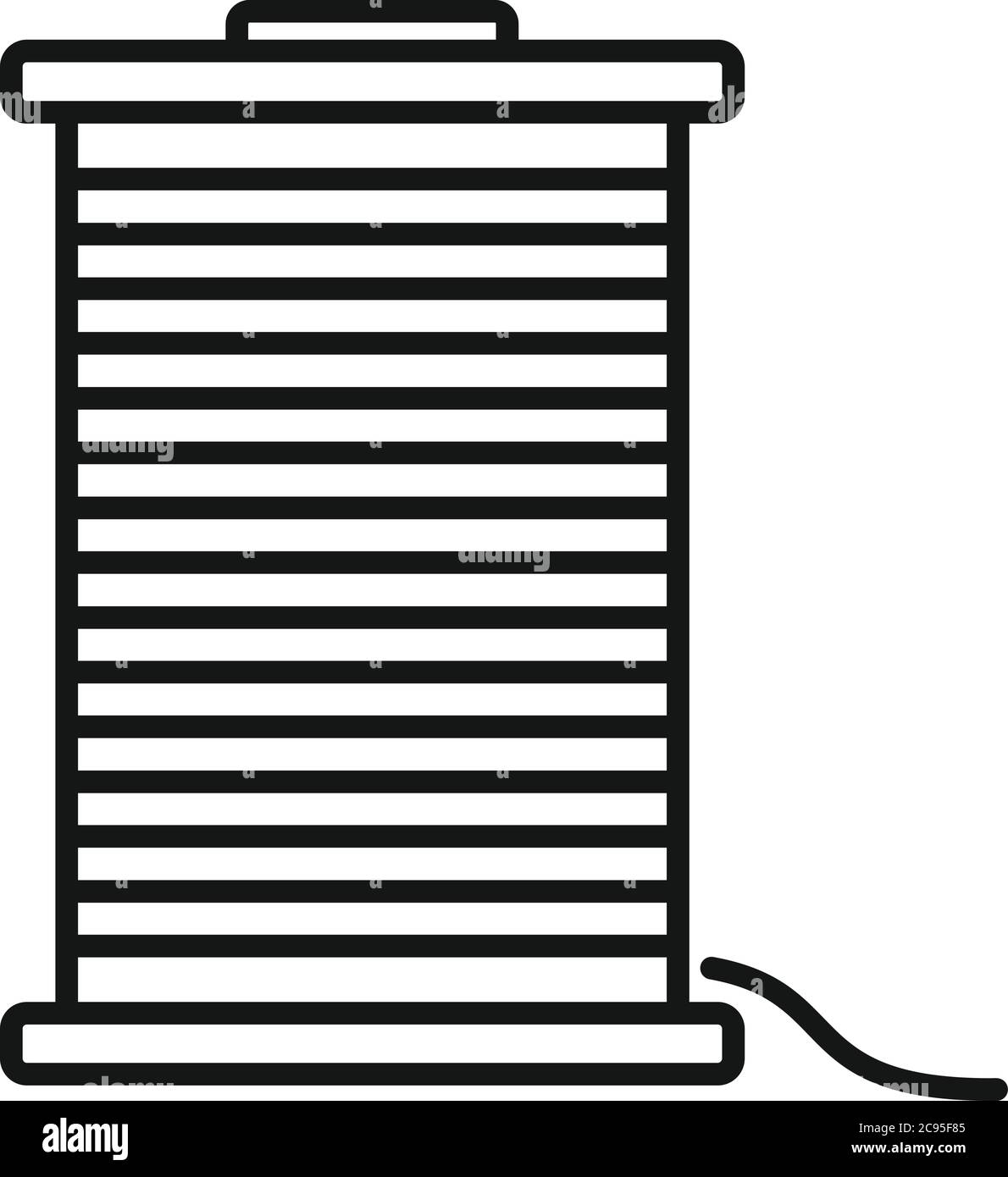 Contruction wire coil icon. Outline contruction wire coil vector icon ...