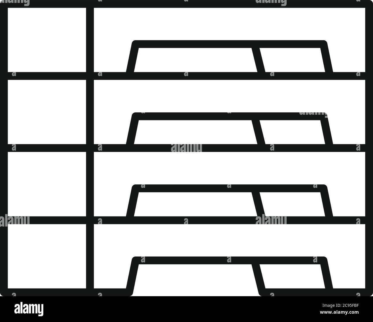 Concrete blocks icon. Outline concrete blocks vector icon for web ...