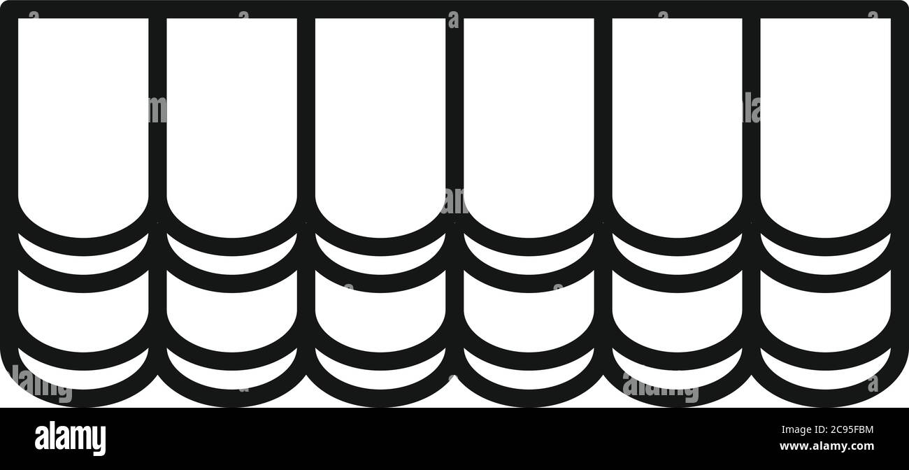 House roof icon. Outline house roof vector icon for web design isolated ...