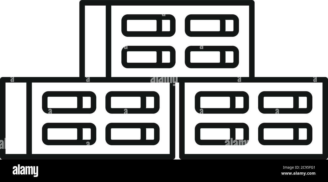 Cement block icon. Outline cement block vector icon for web design ...