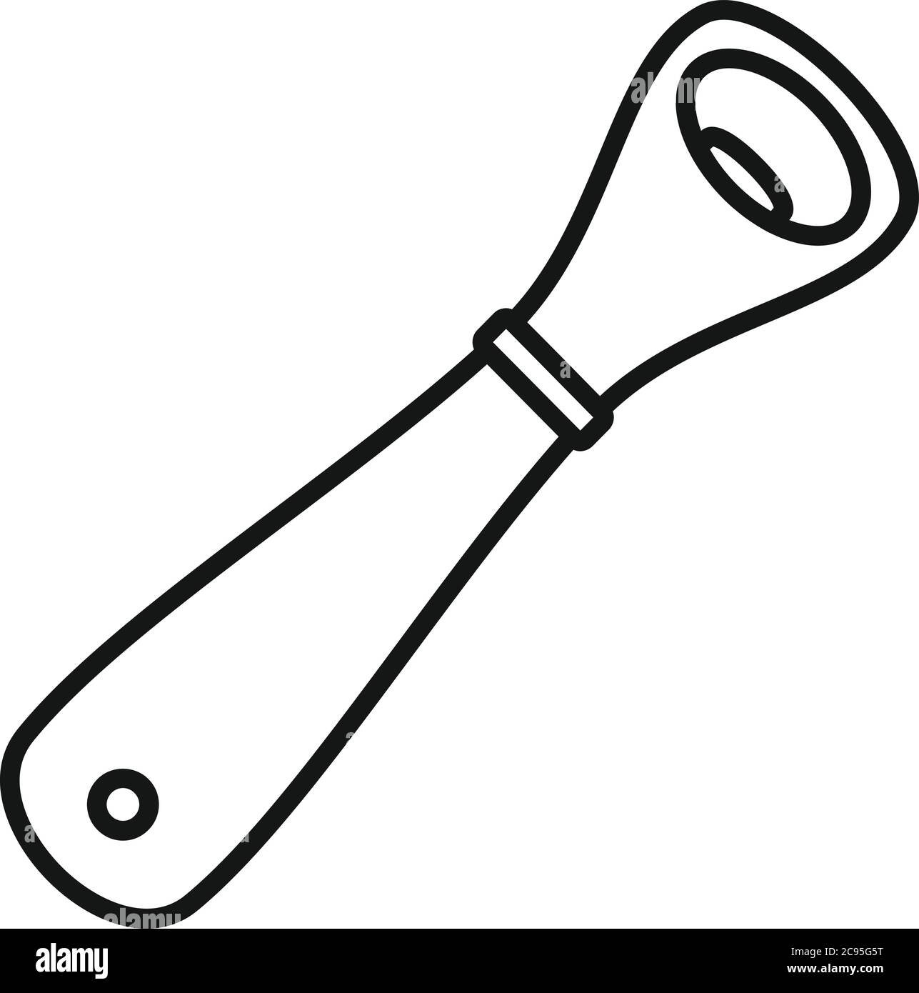 Beer bottle-opener icon. Outline beer bottle-opener vector icon for web ...