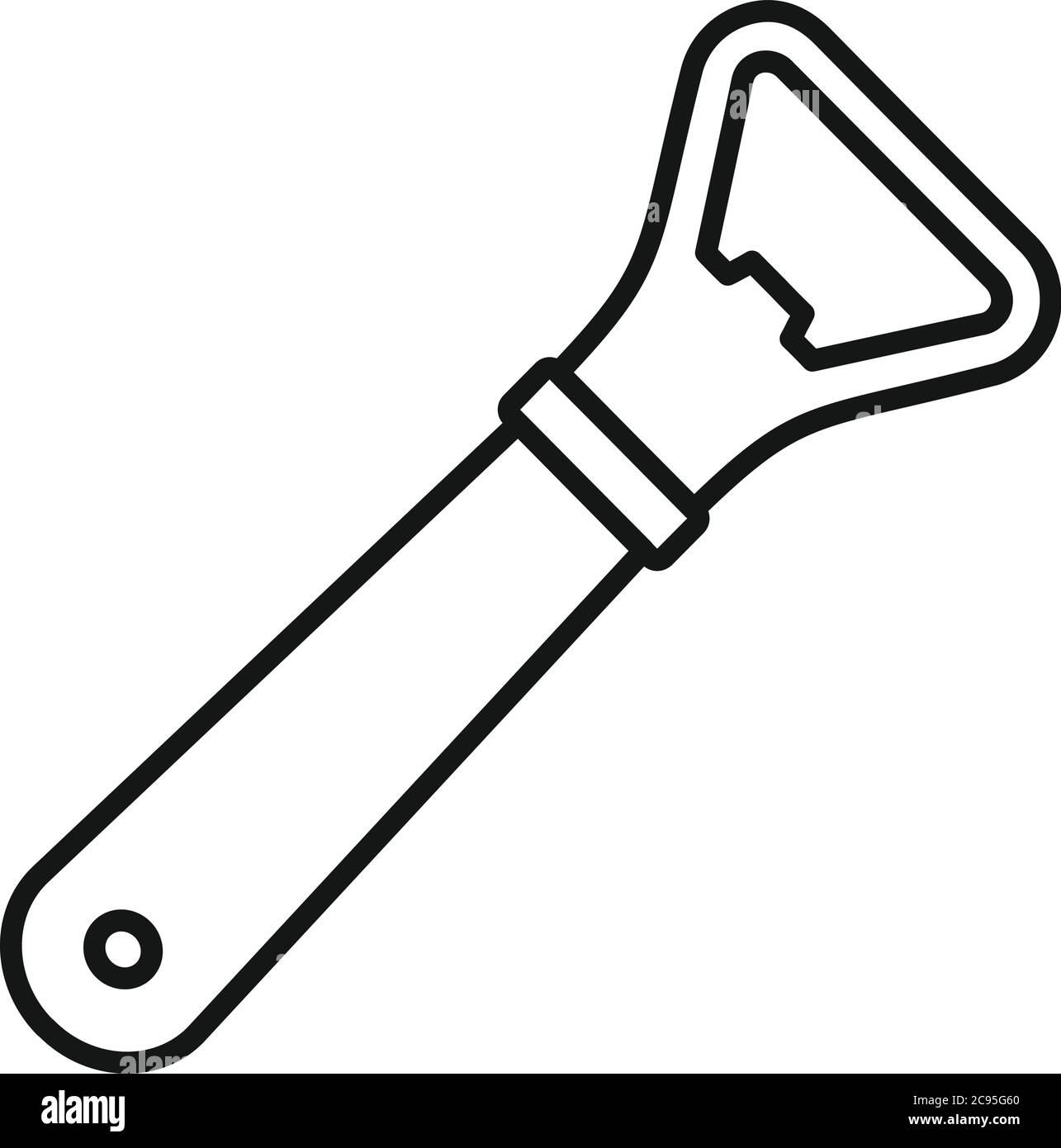 Plastic bottle-opener icon. Outline plastic bottle-opener vector icon ...