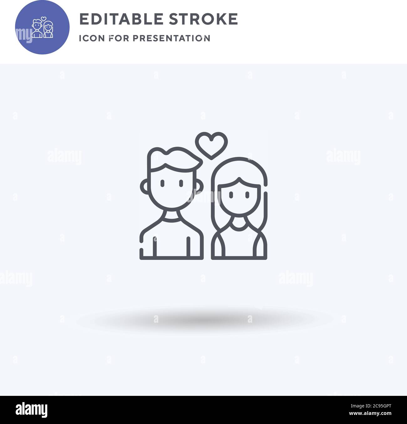 Relationship icon vector, filled flat sign, solid pictogram isolated on ...
