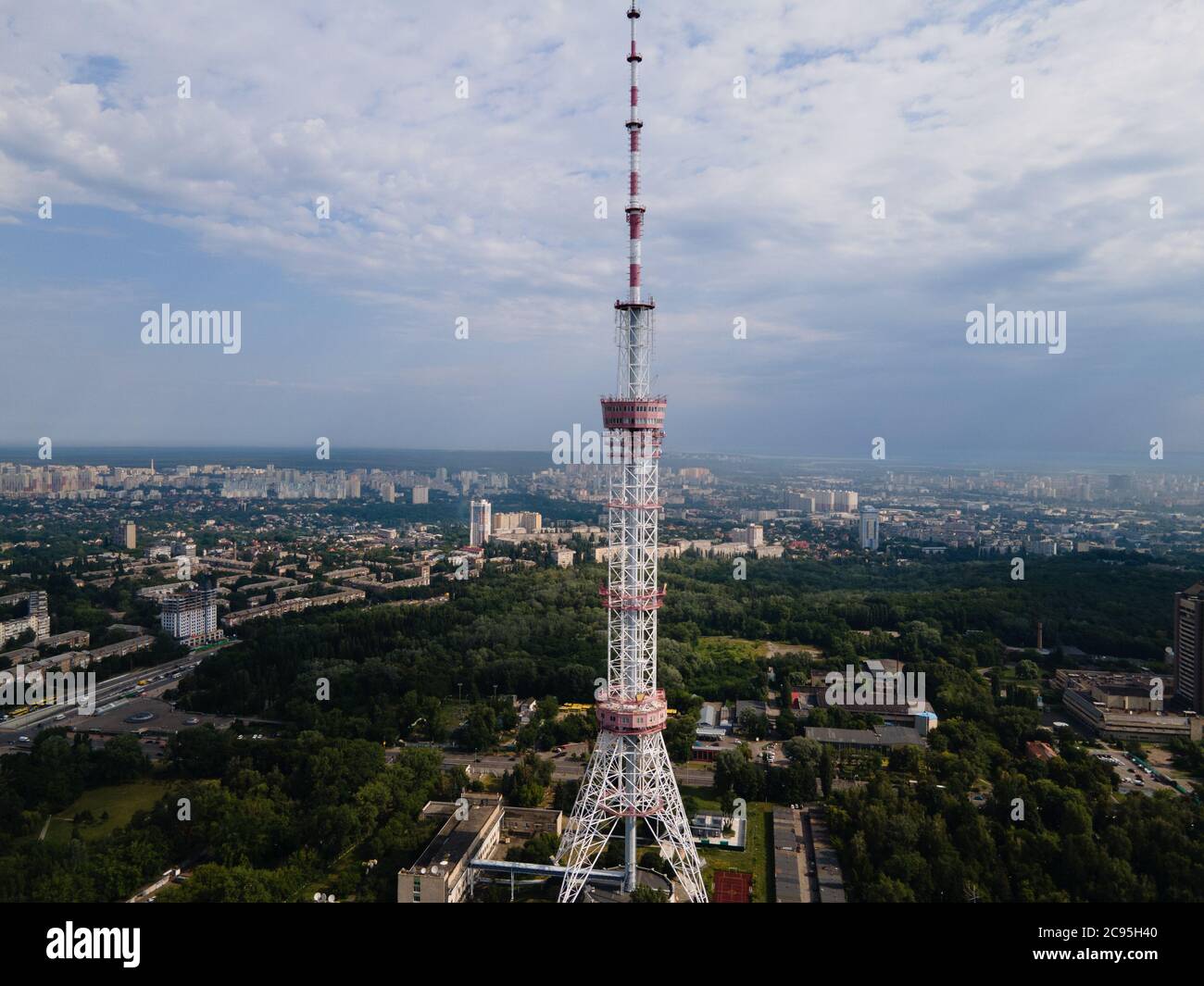 Aerial view tallest tv tower hi-res stock photography and images - Alamy