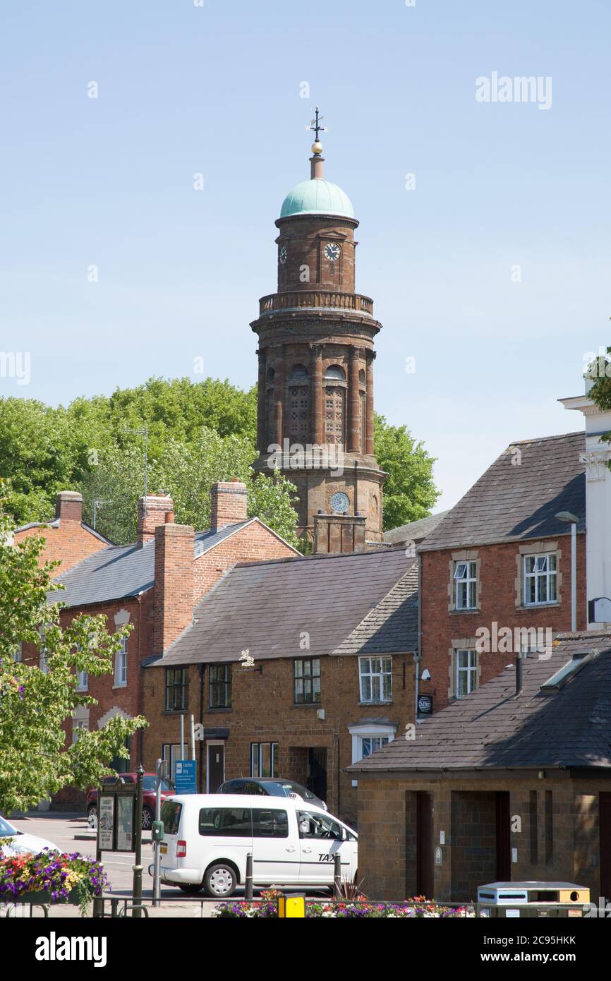 Views of Saint Mary's Church spire in Banbury, Oxfordshire in the UK ...