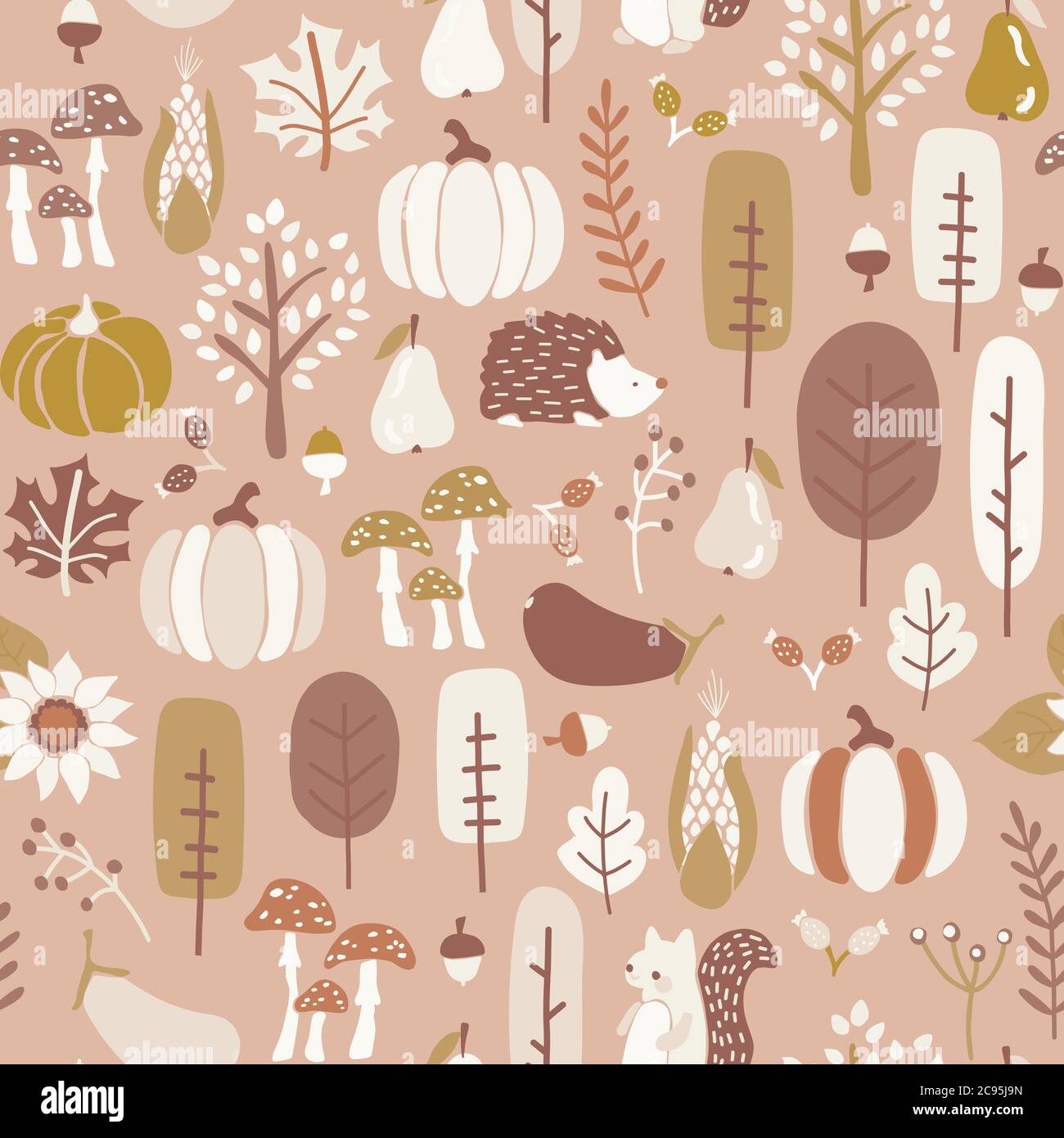 Pear tree in autumn colors Stock Vector Images - Alamy