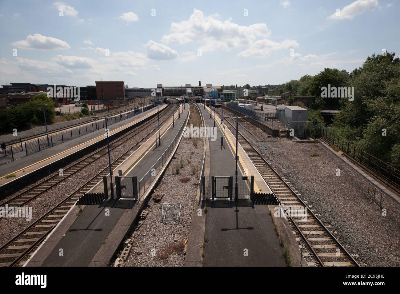 The Railway lines at Banbury in North Oxfordshire in the UK, taken on ...