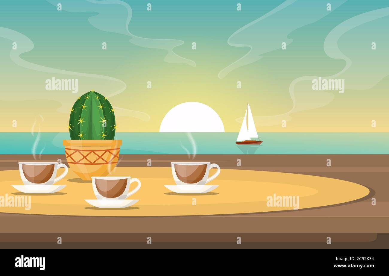 Afternoon tea illustration hi-res stock photography and images - Alamy