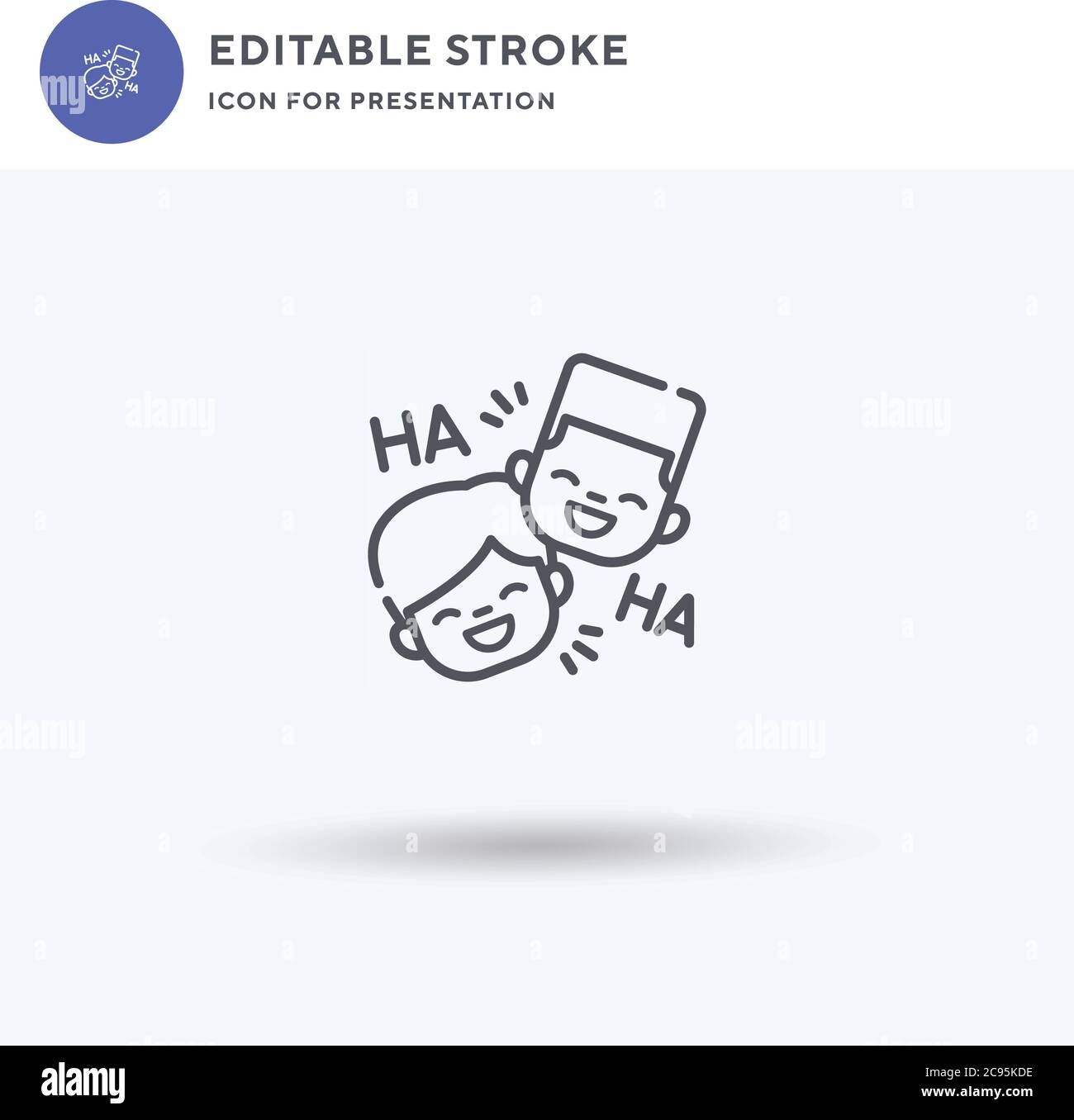 Laugh icon vector, filled flat sign, solid pictogram isolated on white ...