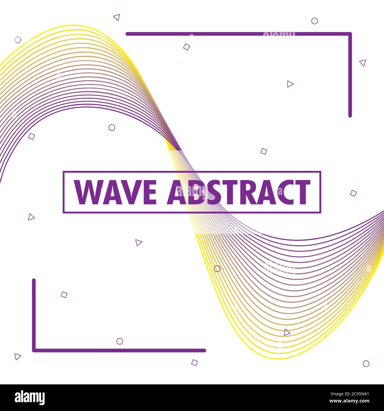 wave abstract with lettering in white background vector illustration ...