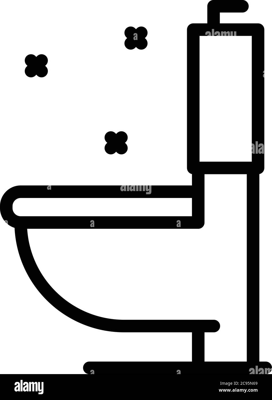 White tiled toilet Cut Out Stock Images & Pictures - Alamy