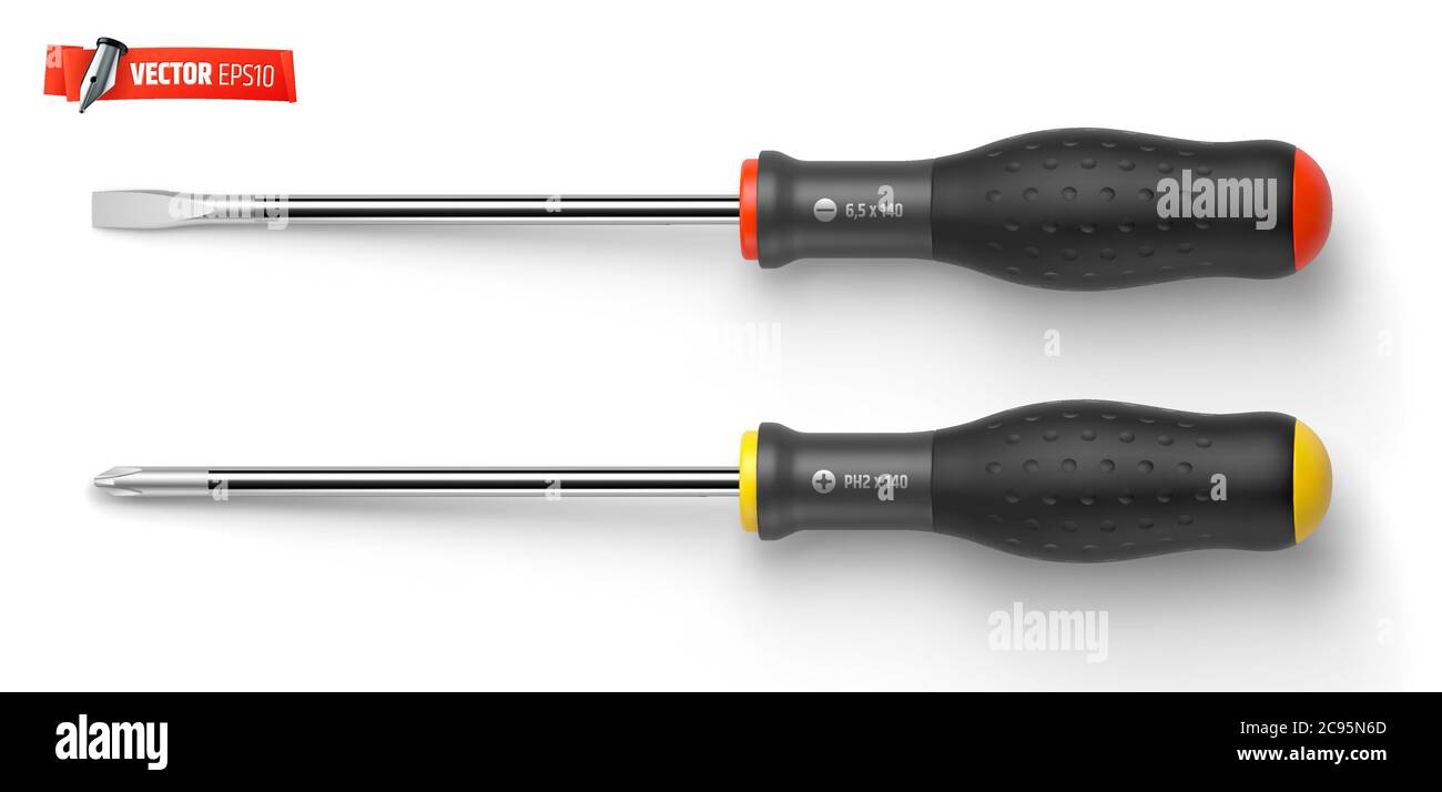 Vector screwdrivers on white background Stock Vector Image & Art - Alamy