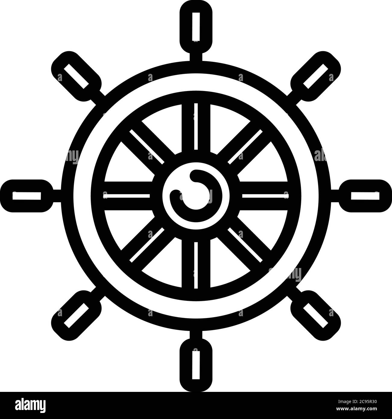 Adventure ship wheel icon, outline style Stock Vector Image & Art - Alamy