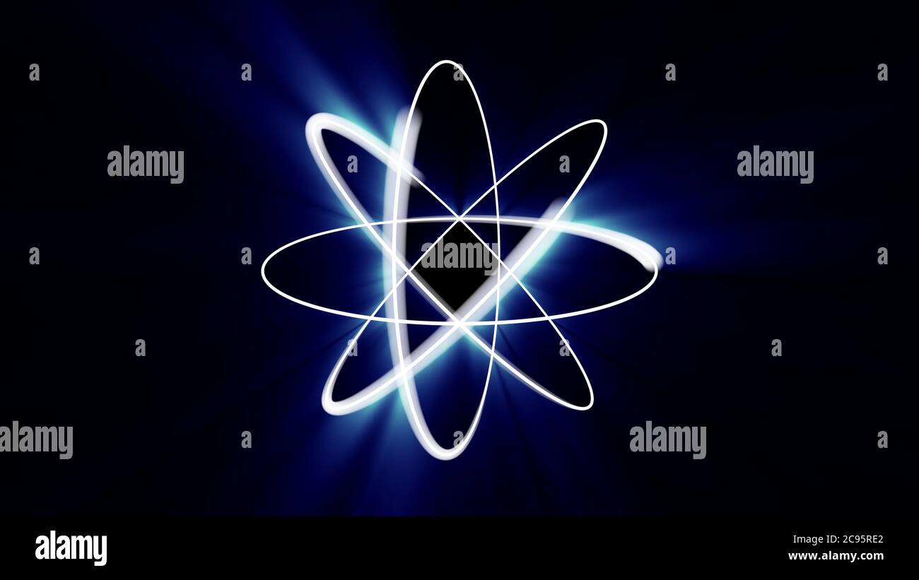 atom abstract light model, 3d illustration render Stock Photo - Alamy