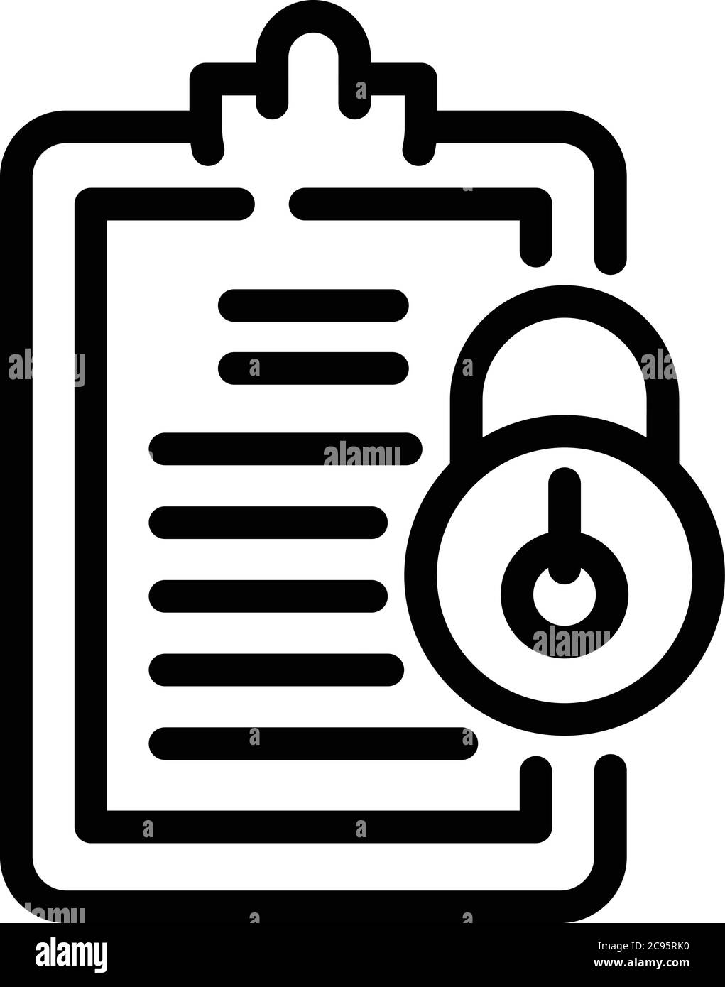 Clipboard personal information icon, outline style Stock Vector Image ...