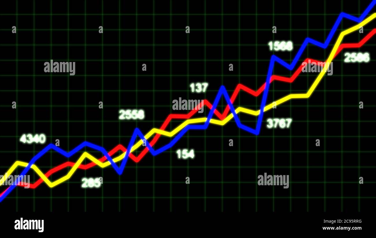 graphic bar chart finance line, 3d illustration Stock Photo - Alamy