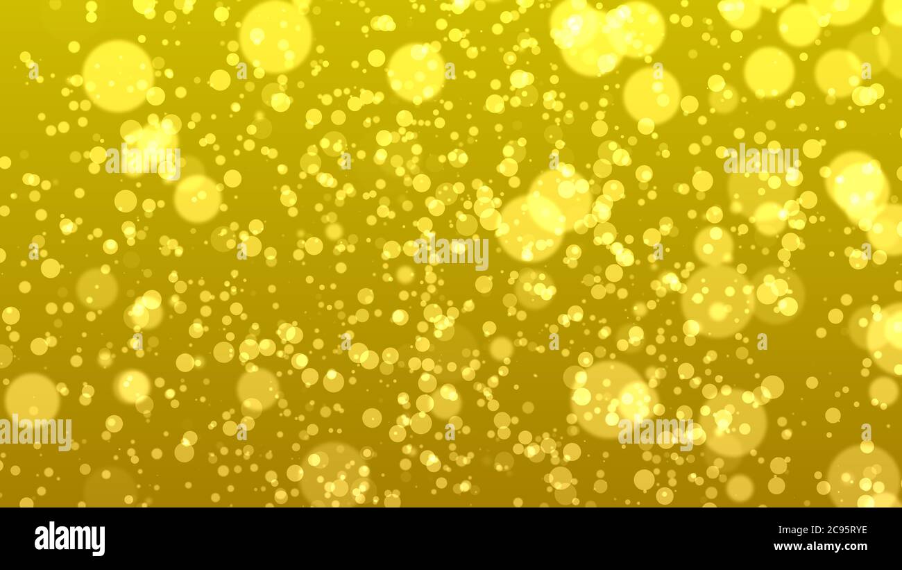 abstract bokeh background, yellow particles illustration Stock Photo ...