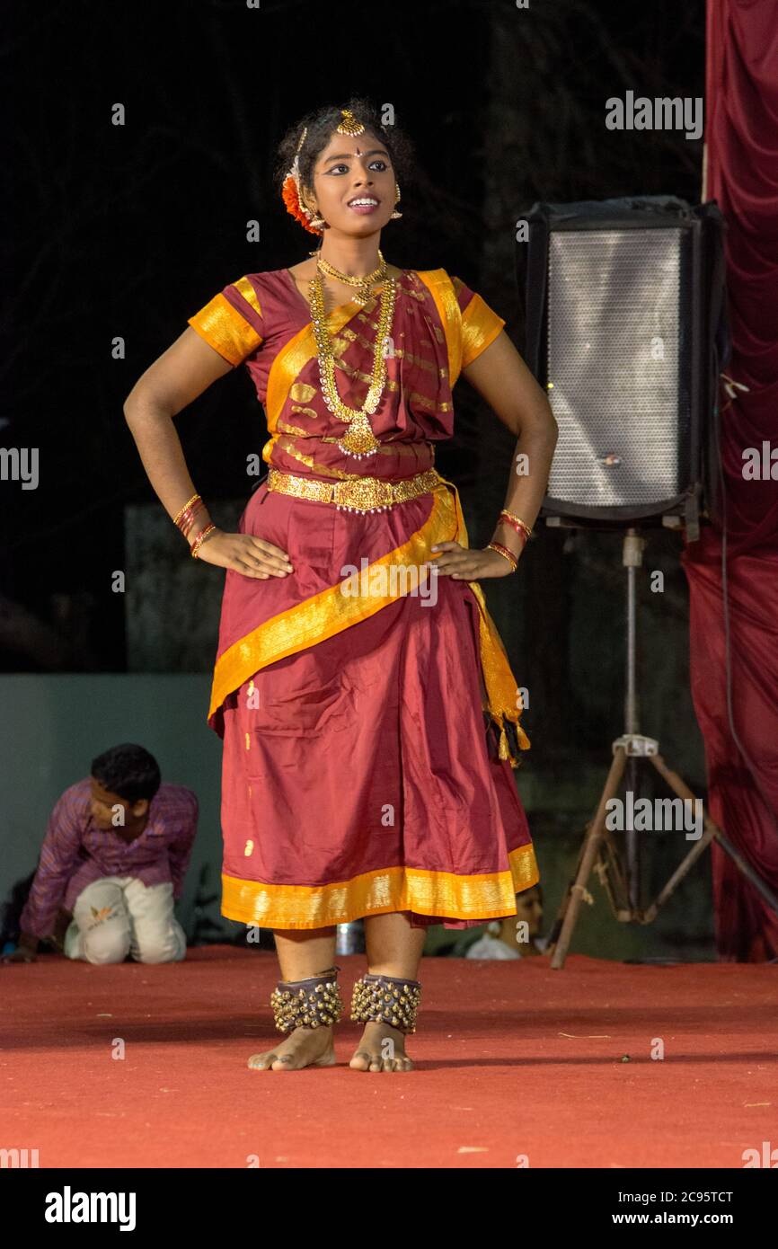 Indian Ethnic folk dancing during an ethnic festival in Jerusalem ...