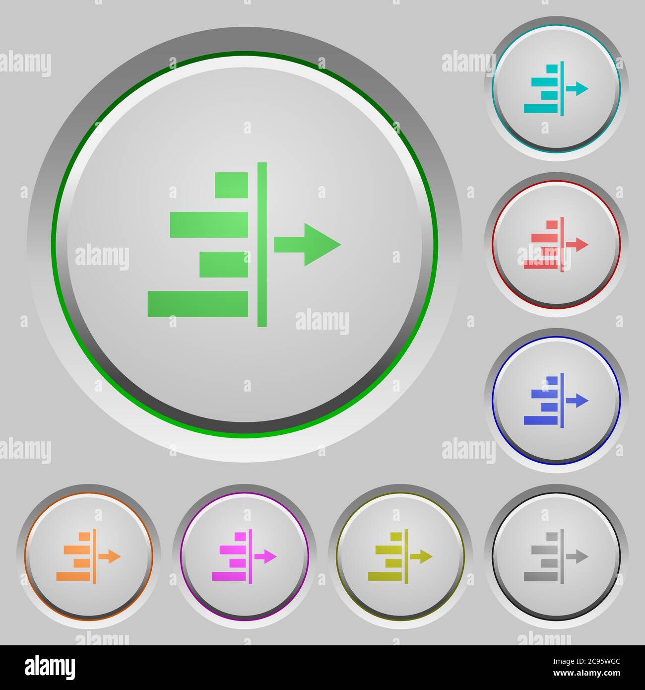 Decrease right indentation of content color icons on sunk push buttons Stock Vector Image & Art ...