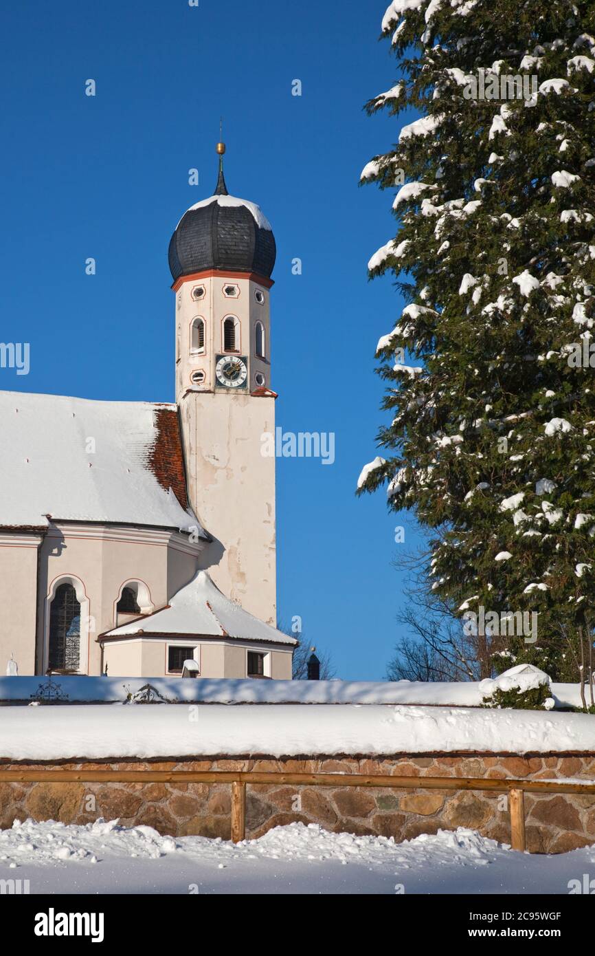 geography / travel, Germany, Bavaria, Bad Heilbrunn, church of St ...