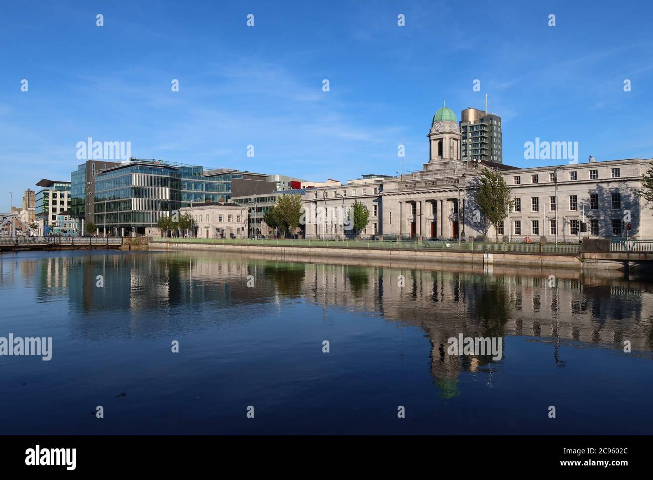 City Hall, Albert Quay and the River Lee,Cork City, County Cork ...