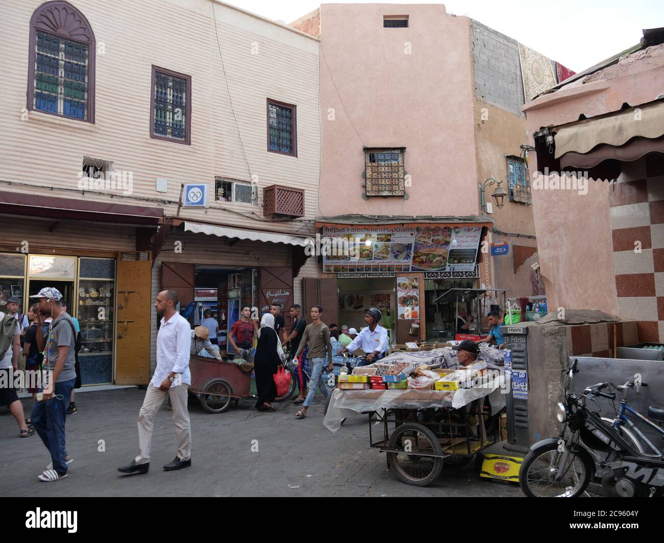MARRAKECH, MOROCCO - September 23 2019: Square and market place in ...