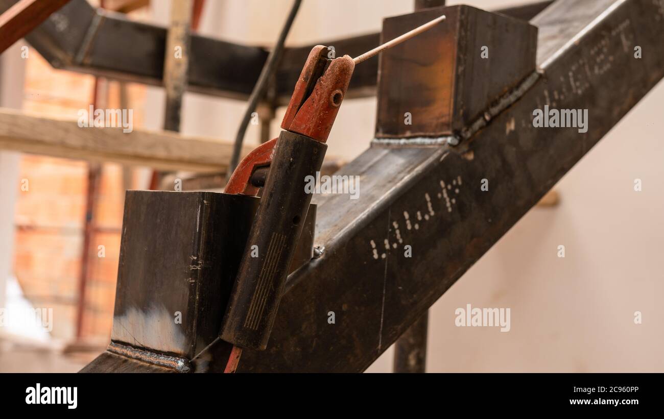 Tools and equipment needed for the construction of the house stairs ...