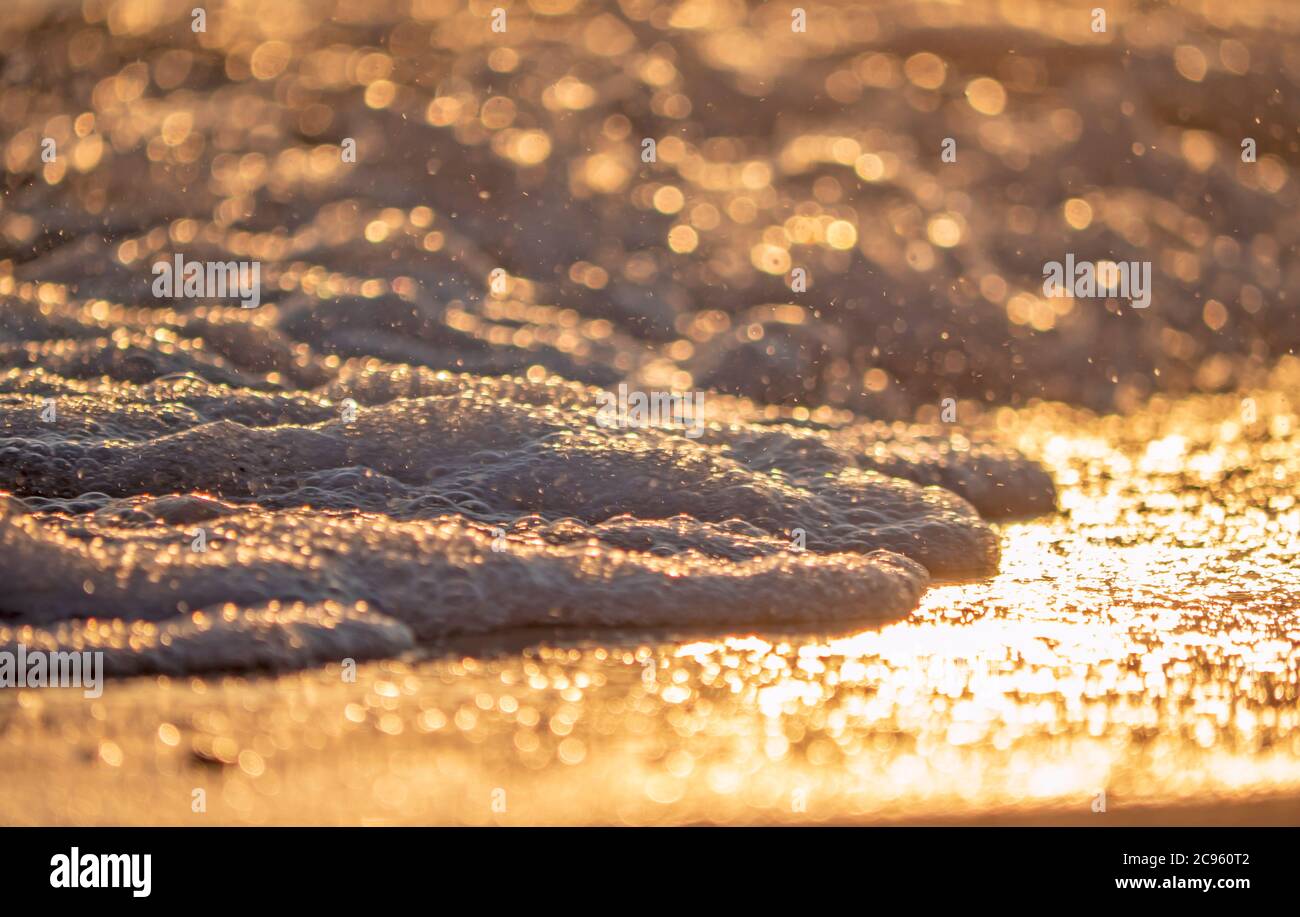 wave splash sea beach macro, close up Stock Photo - Alamy