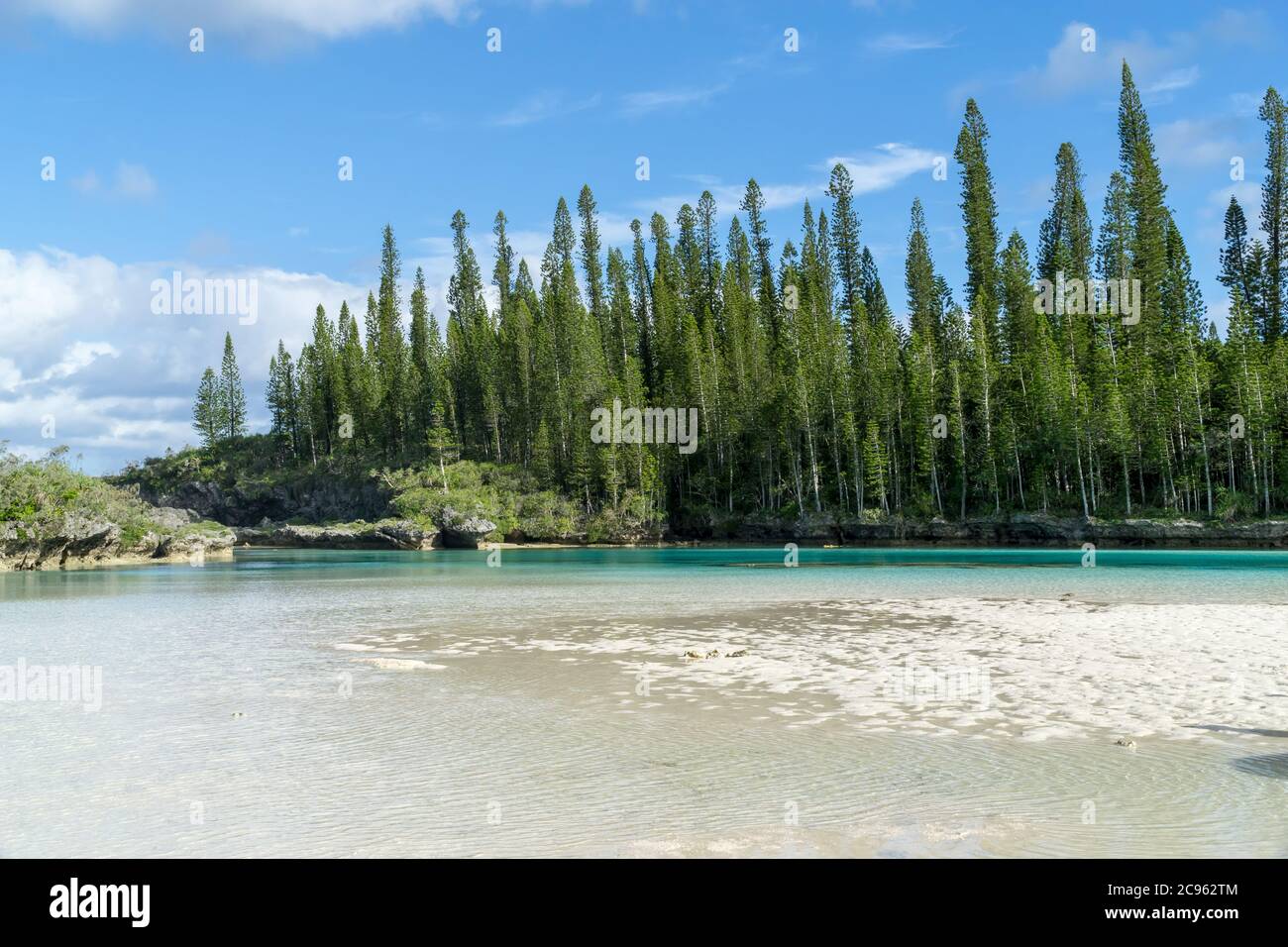 beautiful seascape of natural swimming pool of Oro Bay, Isle of Pines ...